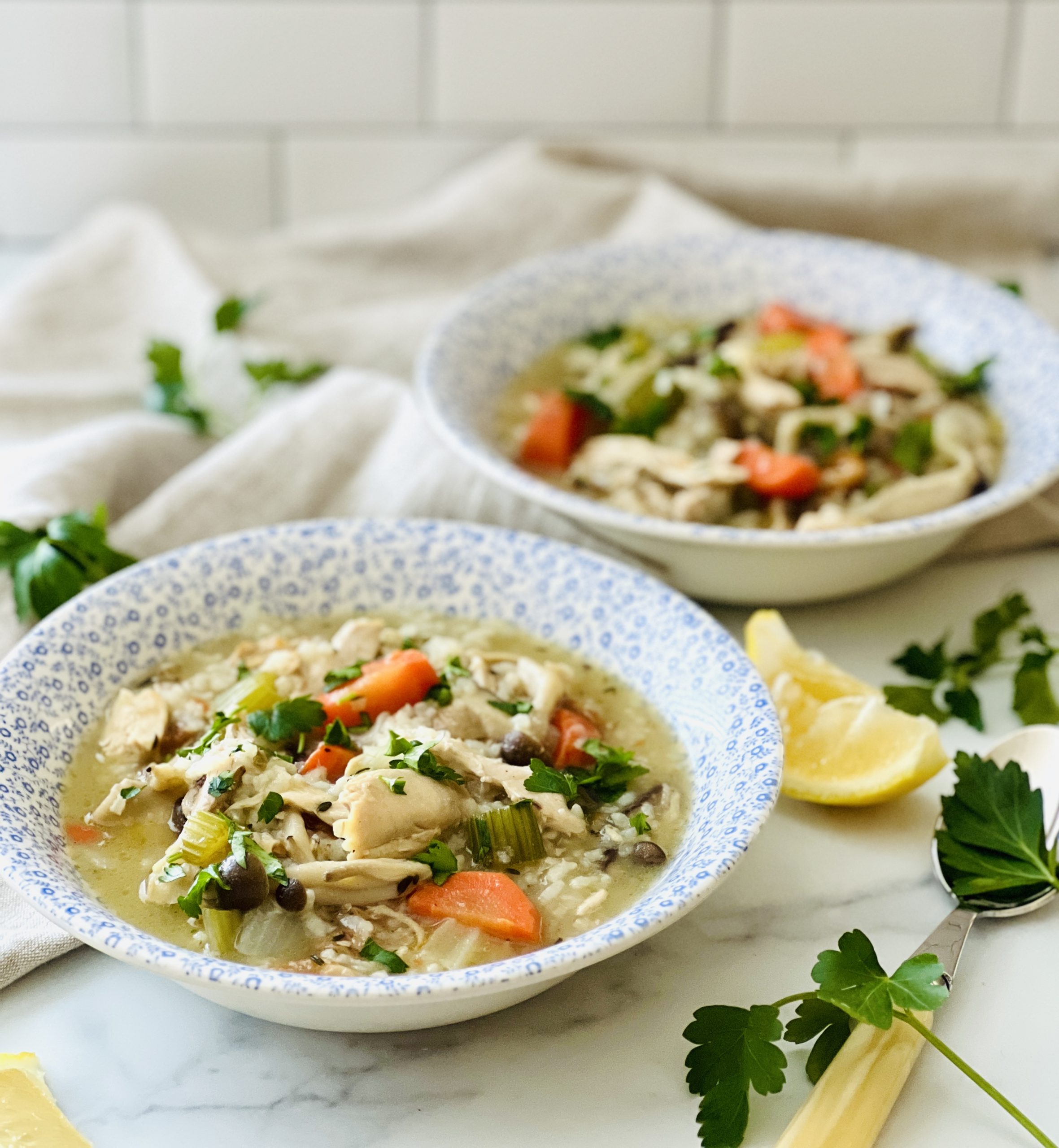 Roasted Chicken and Rice Soup – Cupboard Diaries